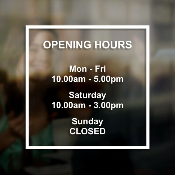 Window Opening Hours Sticker 03 IProduction Window Opening Hours Sticker 03 IProduction